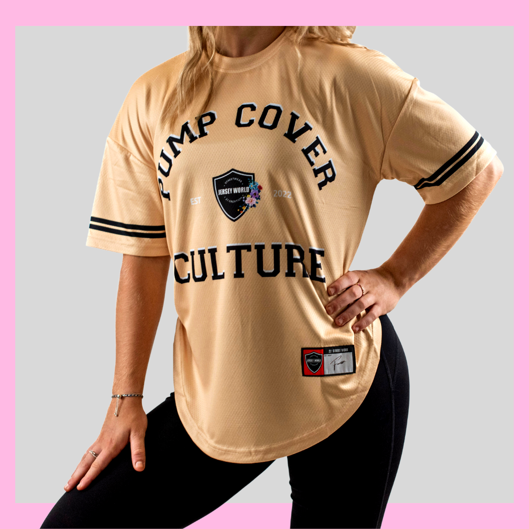 Women's Cremè Jersey Pump Cover Activewear T-shirt – Pump Cover | Best ...